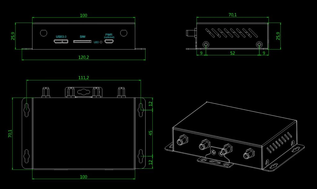 LTE 5G M2 USB 3.0 dongle Dev kit MH2U V2 design for Sierra wireless ...