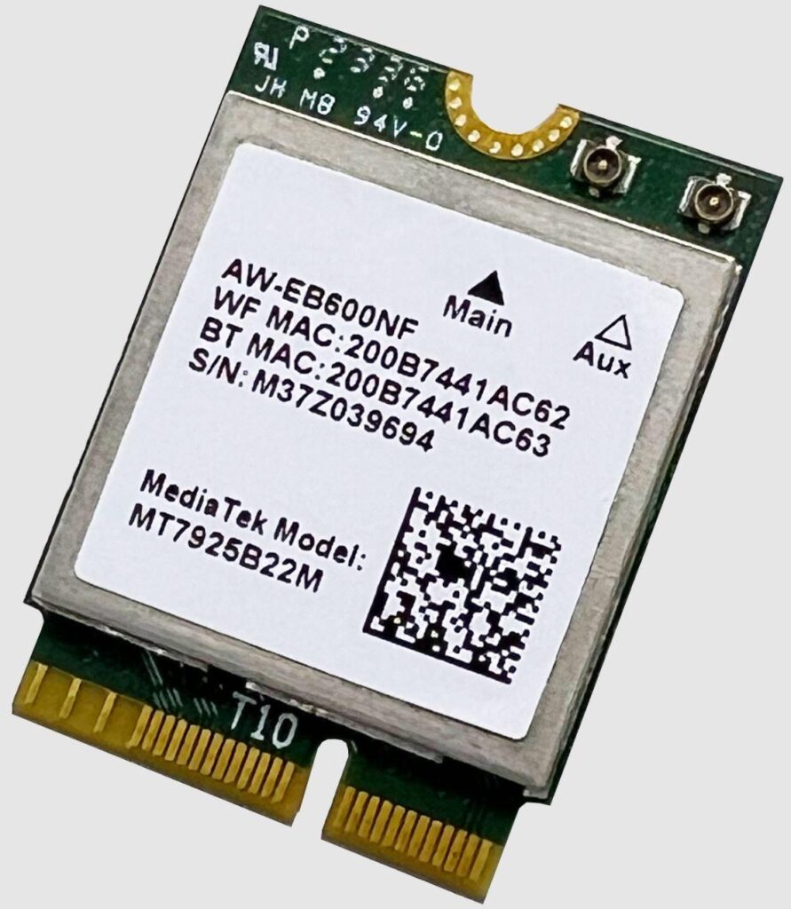 MediaTek MT7925 mt-EB600NF WiFi 7 802.11be 2×2 Triband Client M.2 AE ...